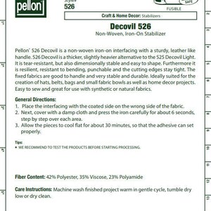 Pellon 526 Decovil Heavy - Etsy