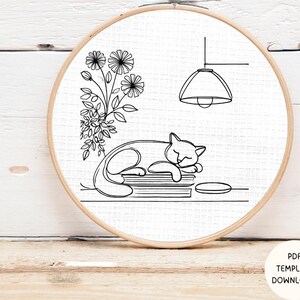 CAT Embroidery Pattern Pdf, CAT Pattern, ANIMALS Embroidery Patterns ...