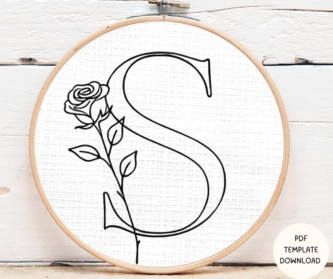 Embroidery Pattern Pdf, LETTER Pattern,alphabet Embroidery Patterns ...