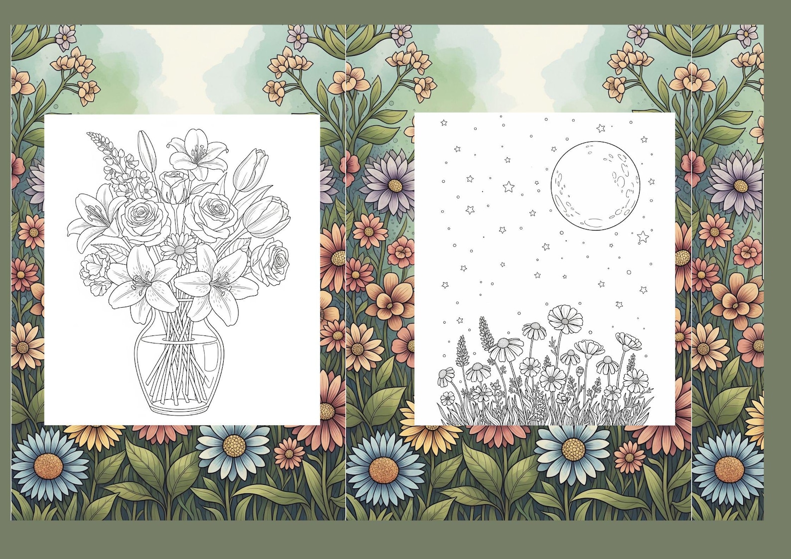 Fantasy Coloring Book Pages: 35 Relaxing Illustrations (DINA4 Digital ...