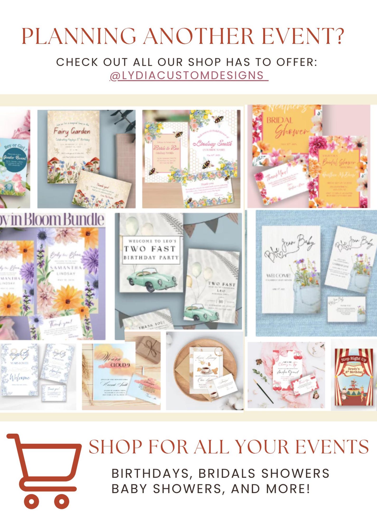 Editable Blue Jean Baby Invitation – Canva Template | Denim Themed ...
