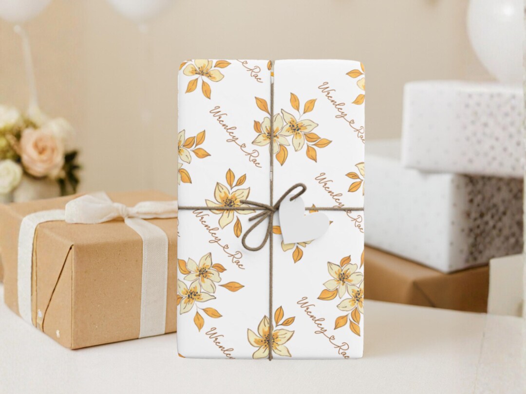 Personalized Name Gift Wrap, Custom Birthday Wrapping Paper ...