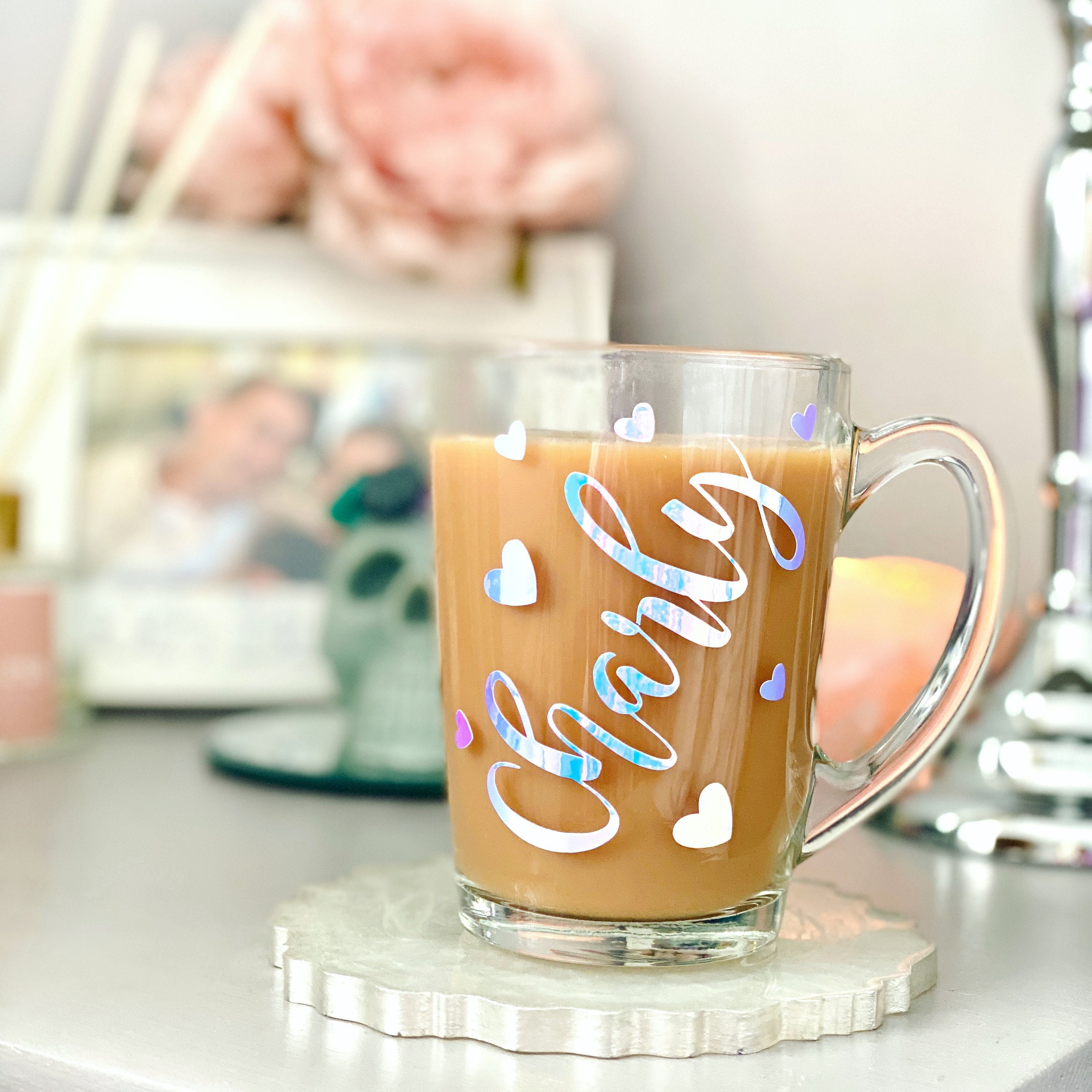 Tasse / mug en verre personnalisé - Etsy France