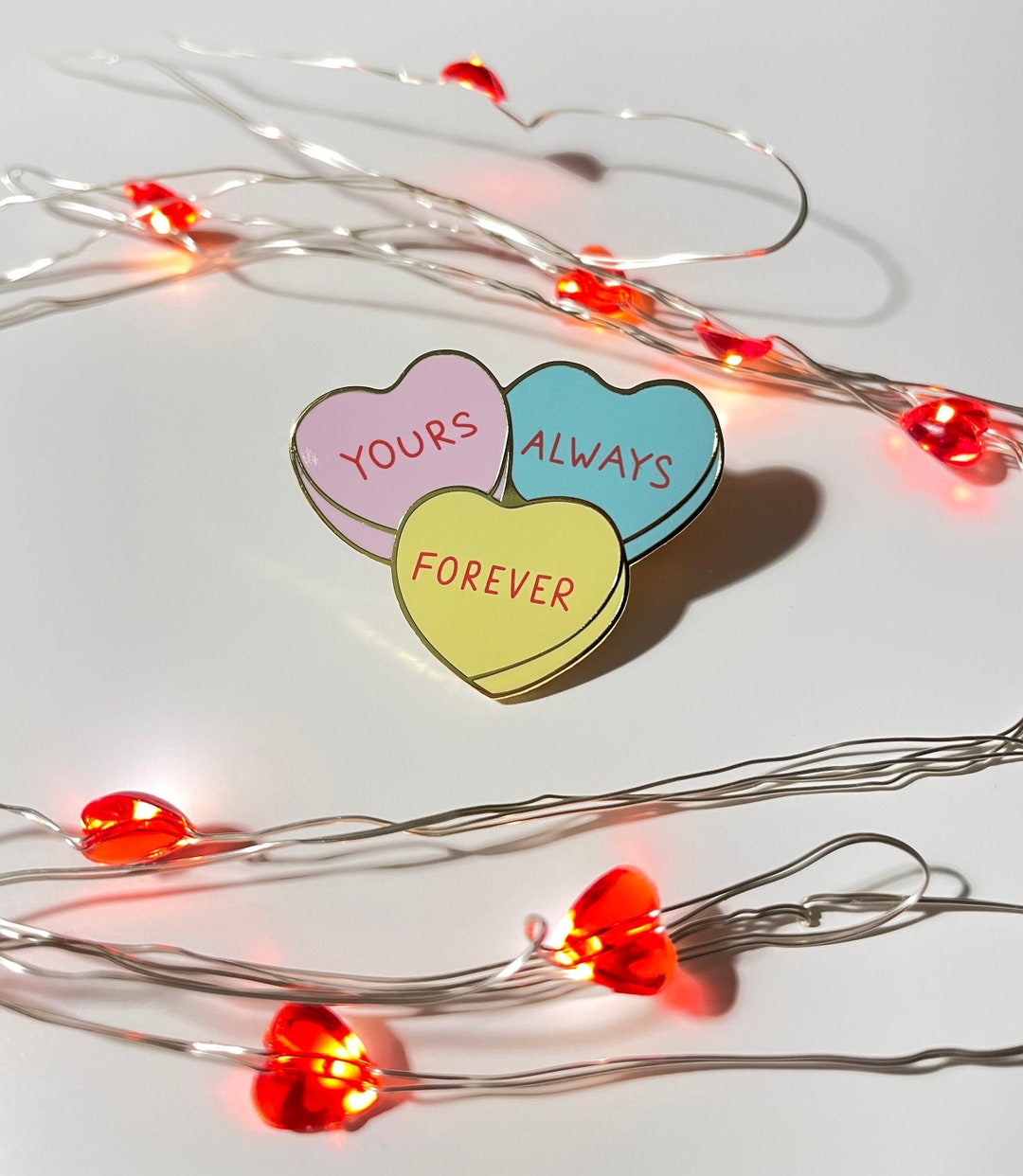 Yours, Always & Forever Candy Heart Enamel Pin - Etsy