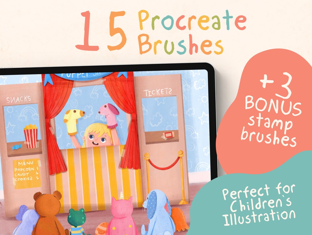 15 Procreate Brushes for Children's Illustration 3 Bonus - Etsy Canada