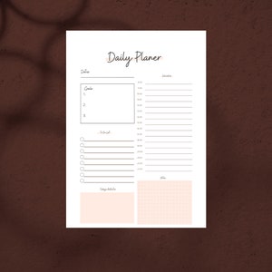 Daily Planner Printable Daily Planner Sheet Personal Daily 24 Hour ...