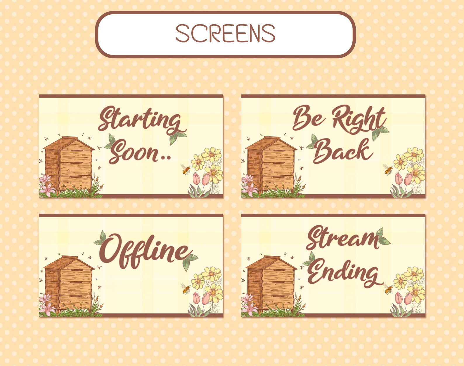Spring Time Floral | Twitch Stream Bundle Package | Overlays, Panels ...