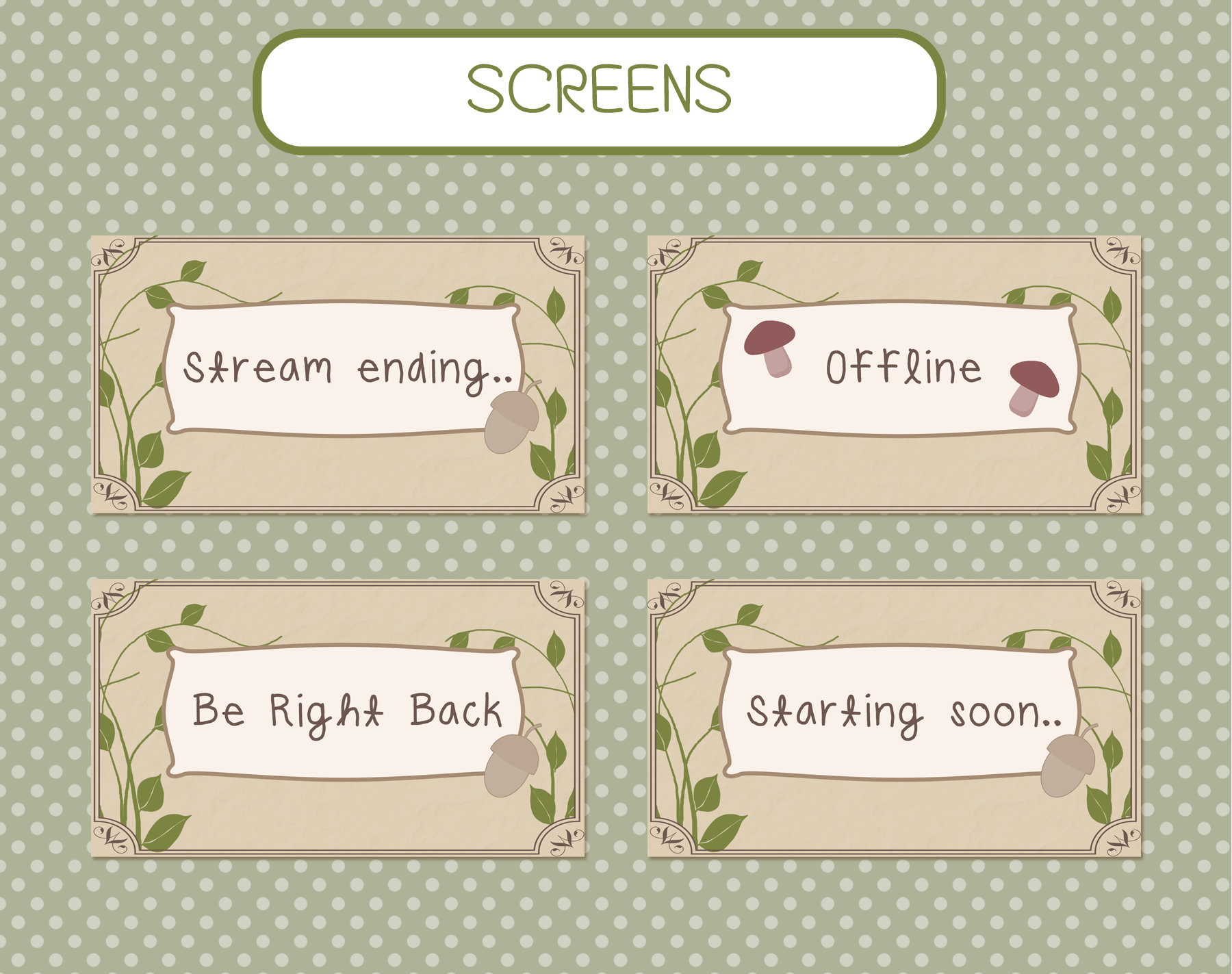 Cottagecore | Twitch Stream Bundle Package | Overlays, Panels, Vtuber ...