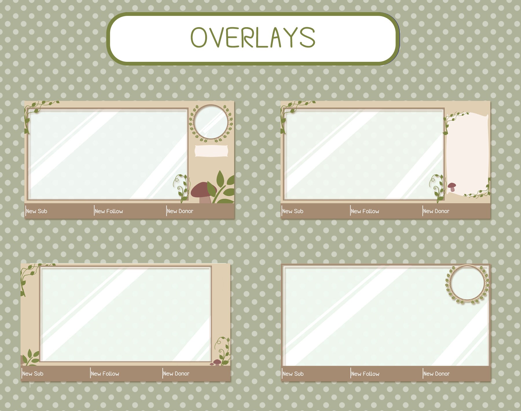 Cottagecore | Twitch Stream Bundle Package | Overlays, Panels, Vtuber ...