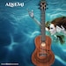 Alkemi Concert Ukulele 23" Etched Mermaid All Mahogany With Quality ...