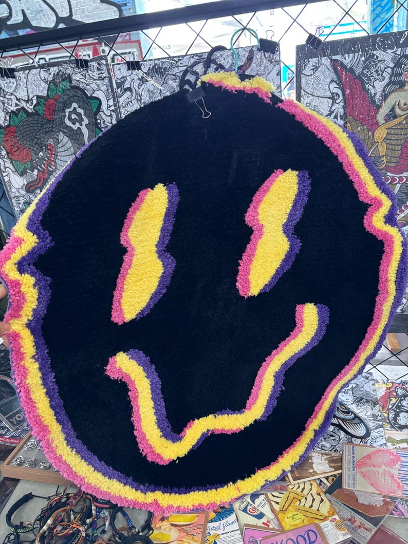 Drunk Smile Face Smiley Face Rugs Soft Anti Slip Non Slippery Bath Mat ...