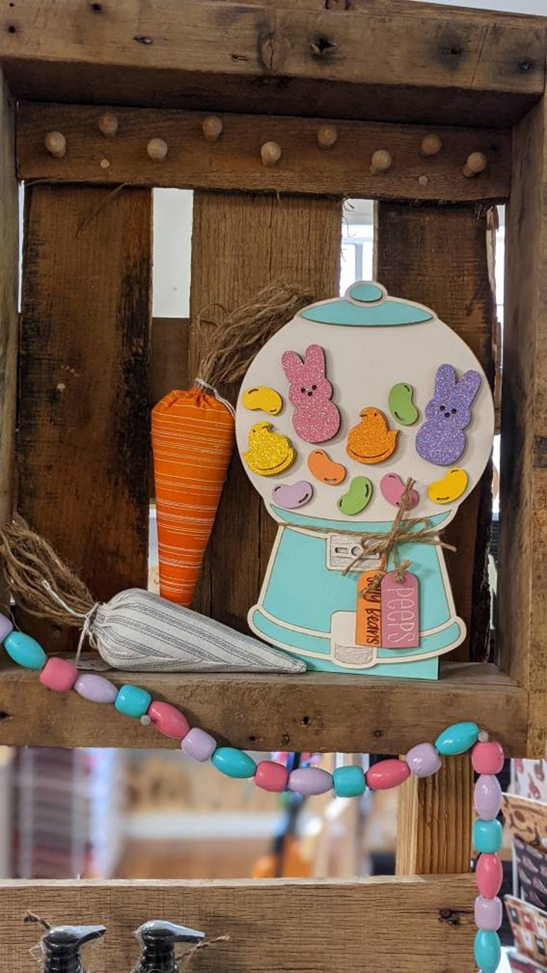Easter Tiered Tray Peeps N Jelly Beans Stander Gumball - Etsy