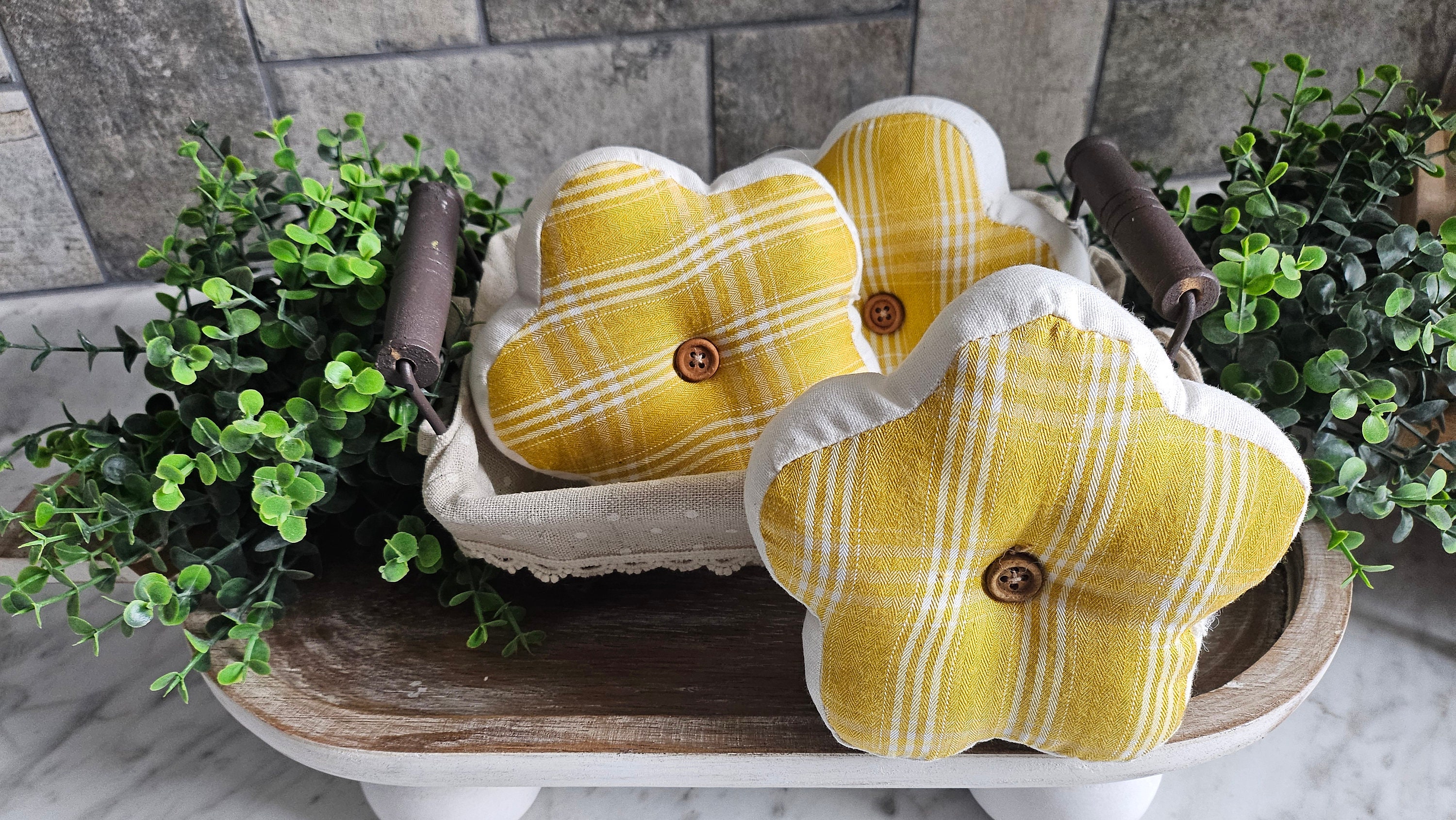 Yellow Plush Flower, Bee Bowl Filler, Plushie Sunflower, Bumble Bee ...