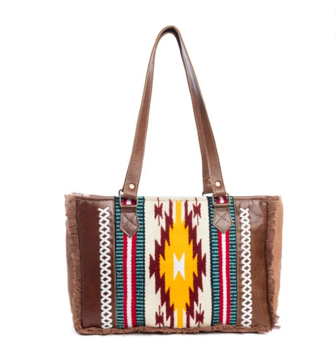 Vintage Style Myra Purse, Myra Brand Bag With Leather and Canvas ...