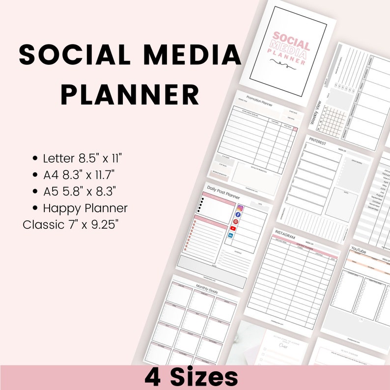 Social Media Planner, Business Planner, Instant Download, Printable ...