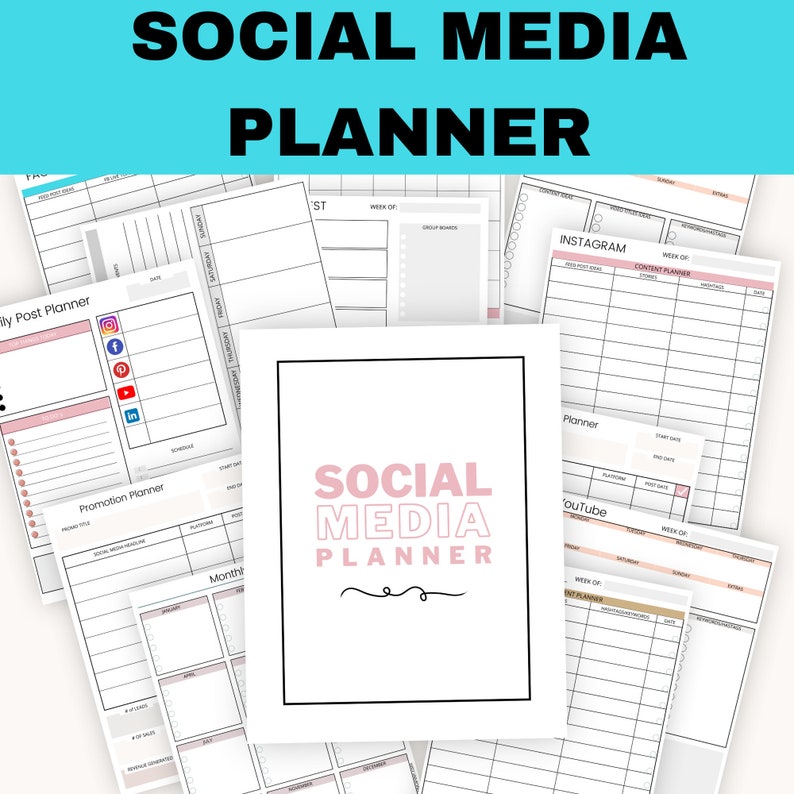 Social Media Planner, Business Planner, Instant Download, Printable ...