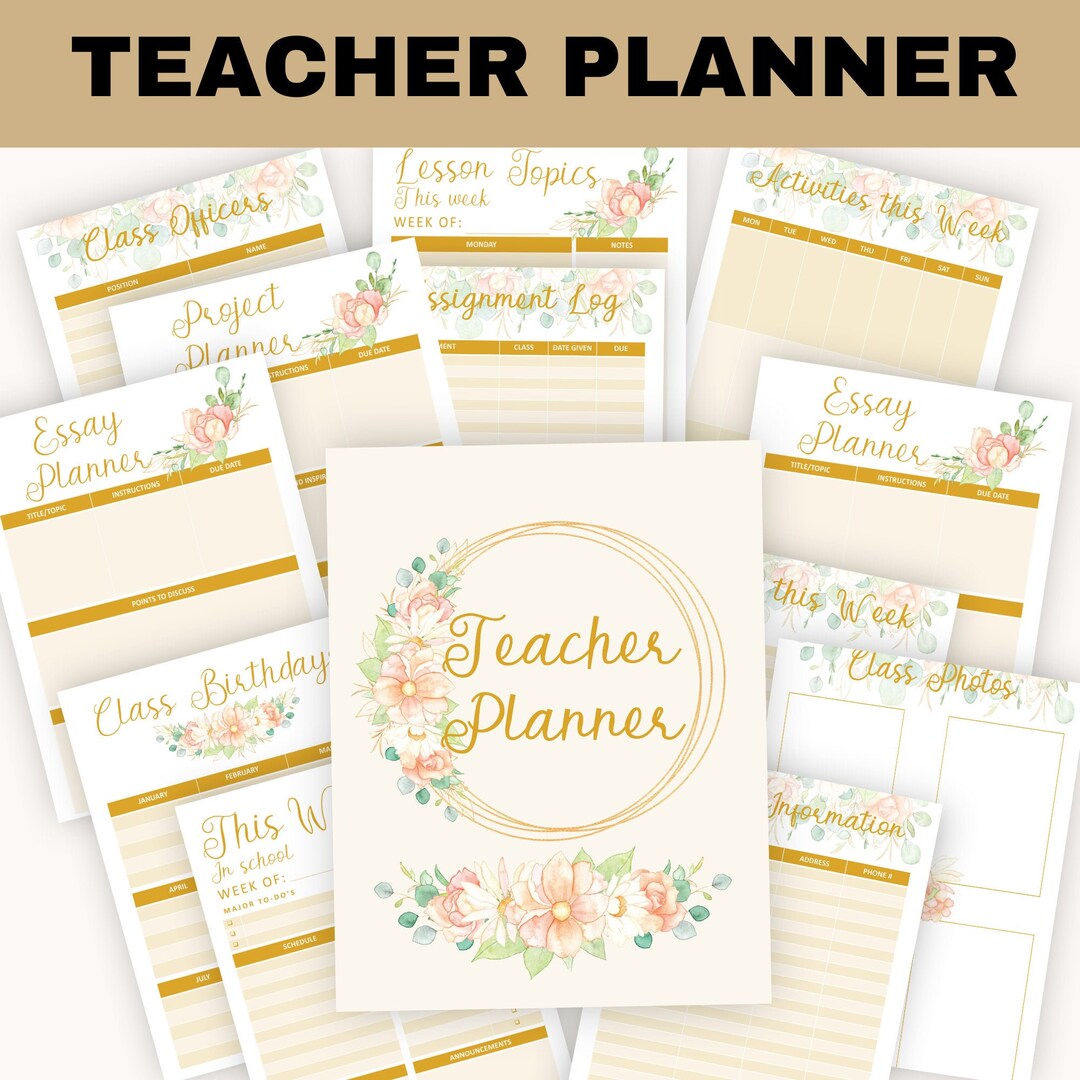 Teacher Planner, Instant Download, Student Planner, Academic Planner ...