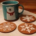 Holiday Coaster Set Wooden Snowflake Coaster Great - Etsy