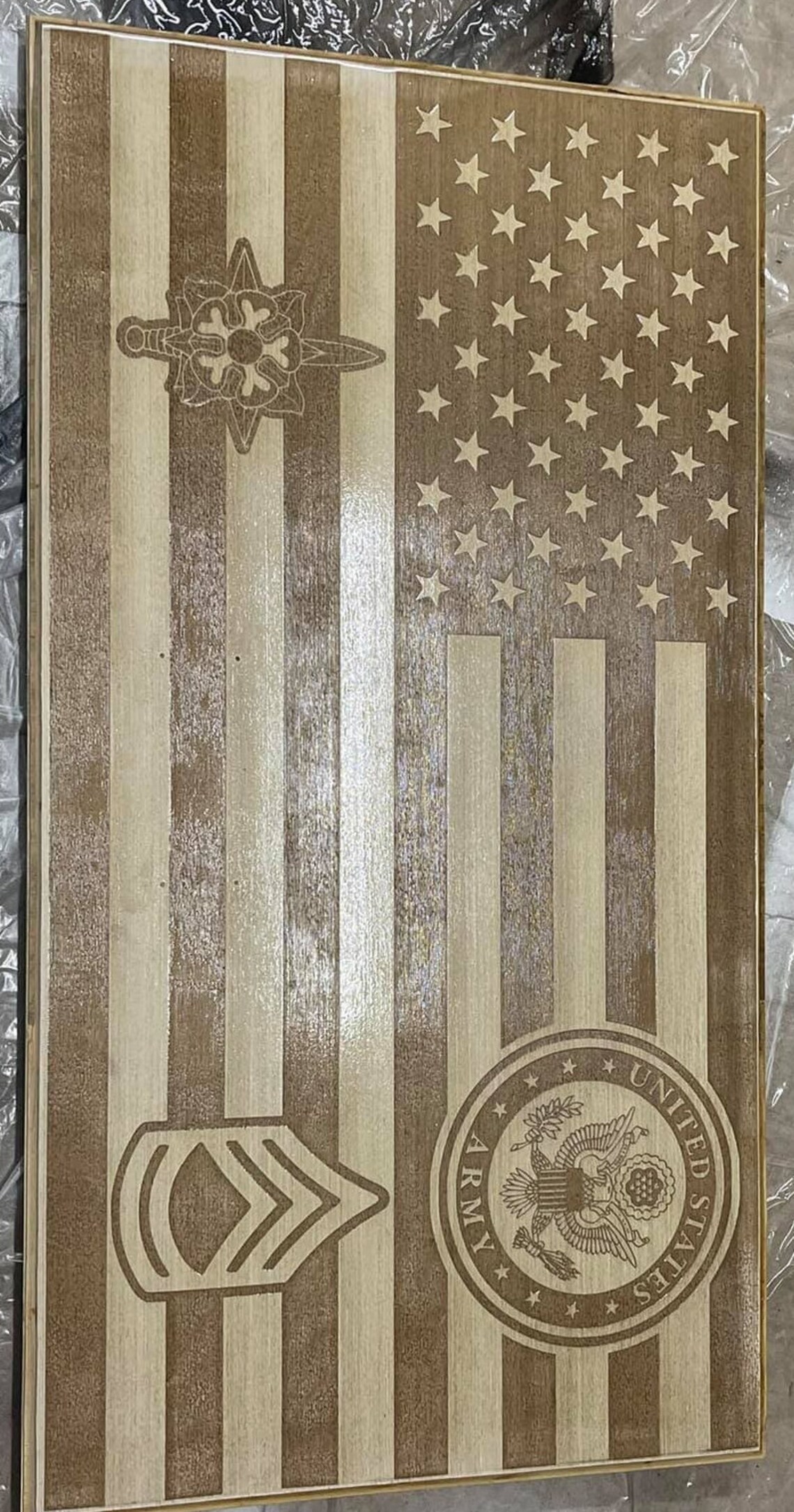 Custom Wood Flag Military Fire Law Enforcement - Etsy