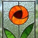Classic Victorian Orange Rose Stained Glass Window Panel - Etsy