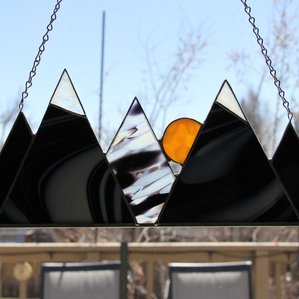 Mountain Stained Glass - Etsy