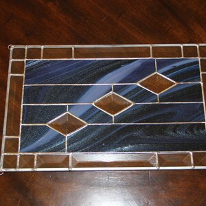 Blue & Purple Sparkle Stained Glass Window Panel - Etsy