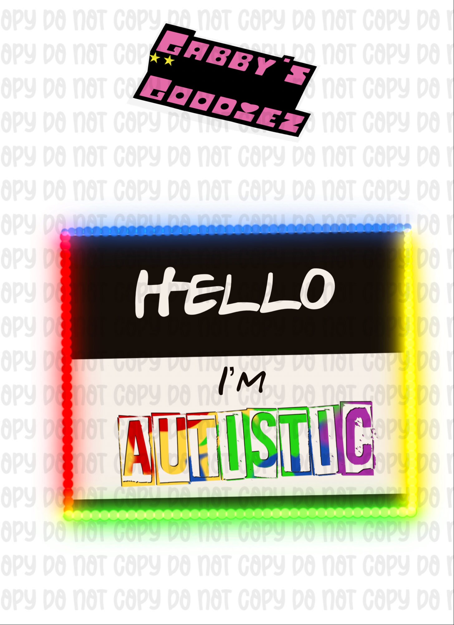 Hello Im Autistic PNG Digital Download - Etsy
