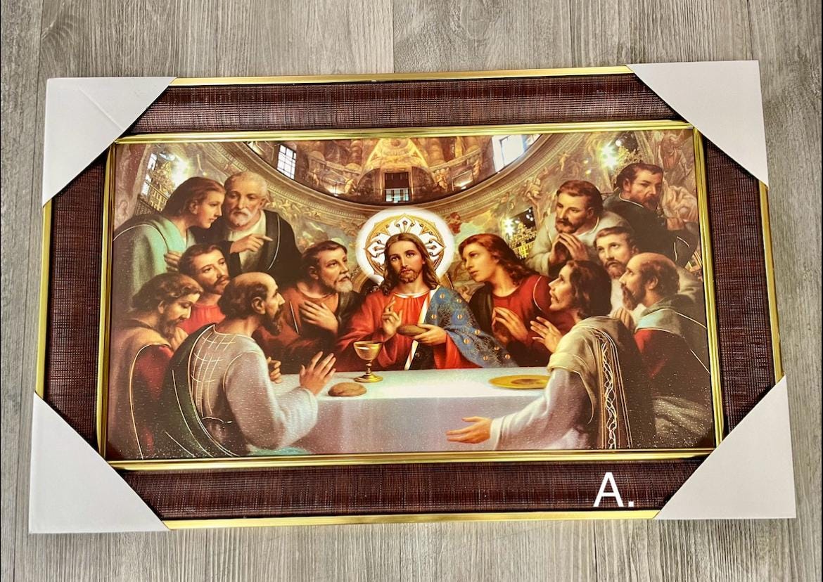 The Last Supper Frame/ Cuadro De La Ultima Cena 27 Inches - Etsy