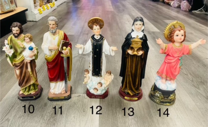 12 Inch Saint Statues/estatuas De Santos 12 Pulgadas - Etsy