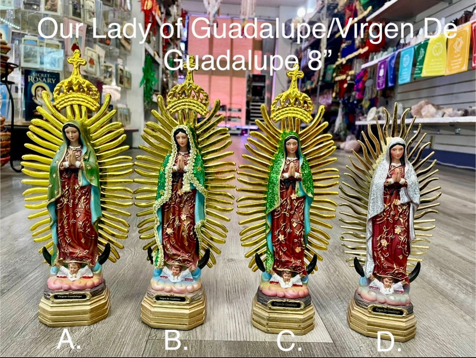 Our Lady of Guadalupe/la Virgen De Guadalupe 8" Statues - Etsy