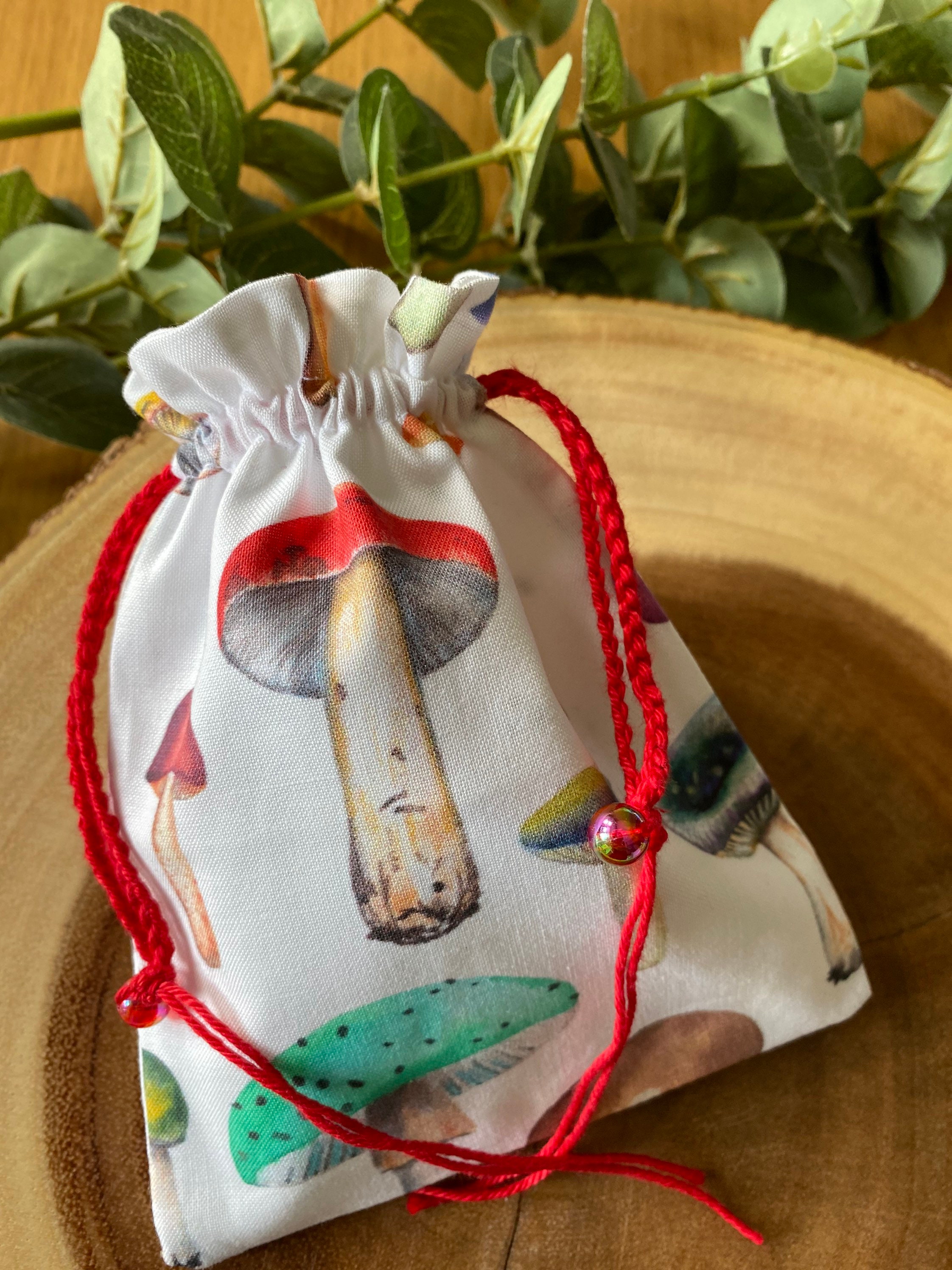 Handmade Ceramic Toadstool in a String Bag / Ceramic Mushrooms - Etsy UK