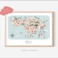 Bali Map 1912, Vintage Map of Bali, Indonesia in High Resolution Prints ...