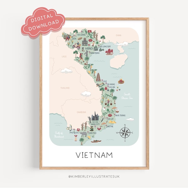 Vietnam Printable Poster - Etsy