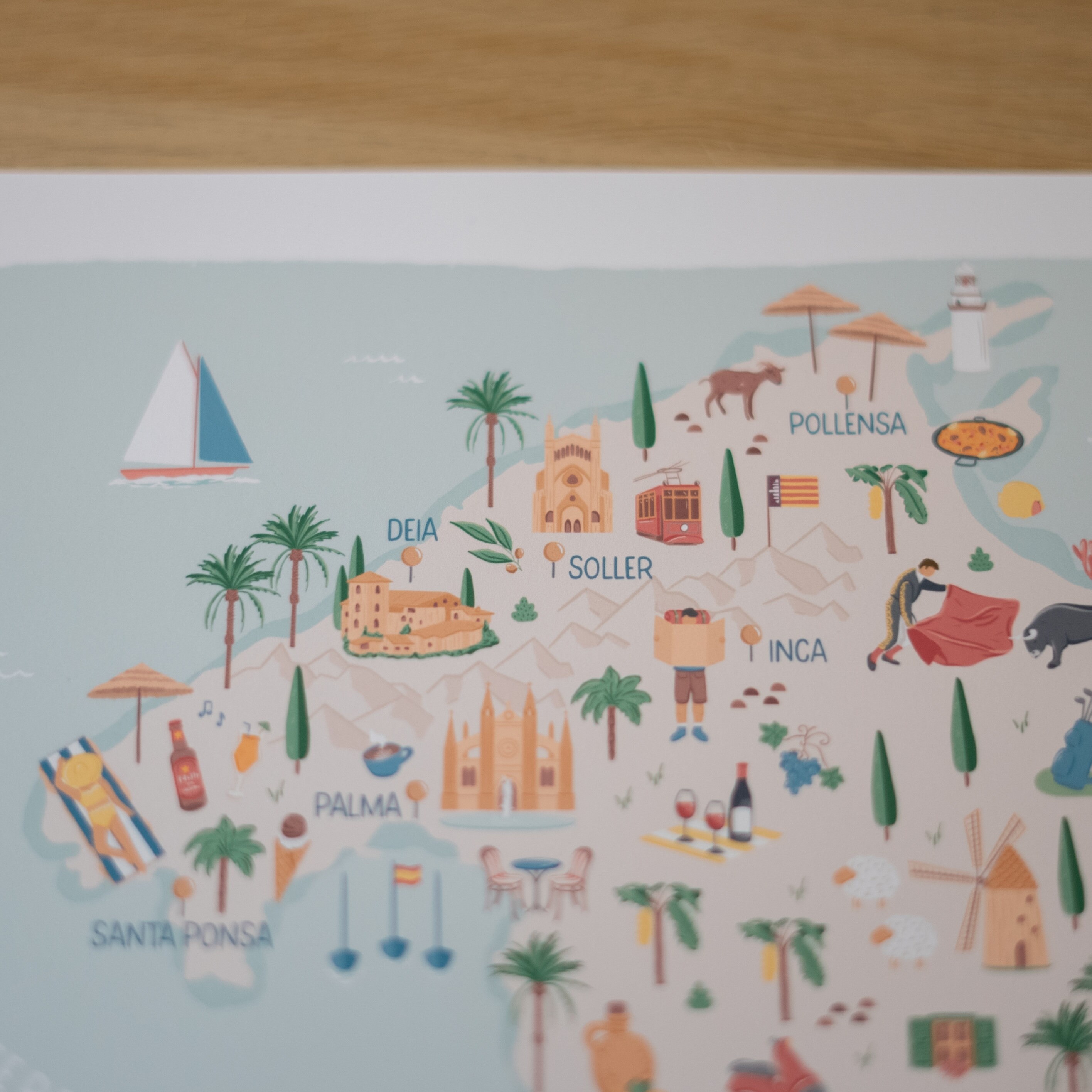 Mallorca Illustrated Map Balearic Islands Mallorca - Etsy