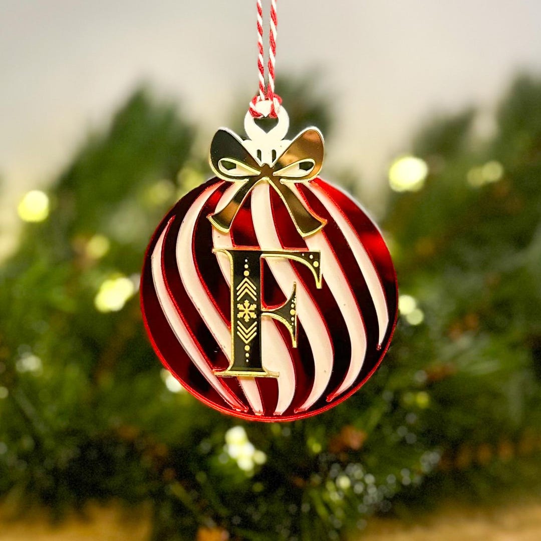 Candy Cane Christmas Ball / Personalized Balls / Teacher and ATSEM ...