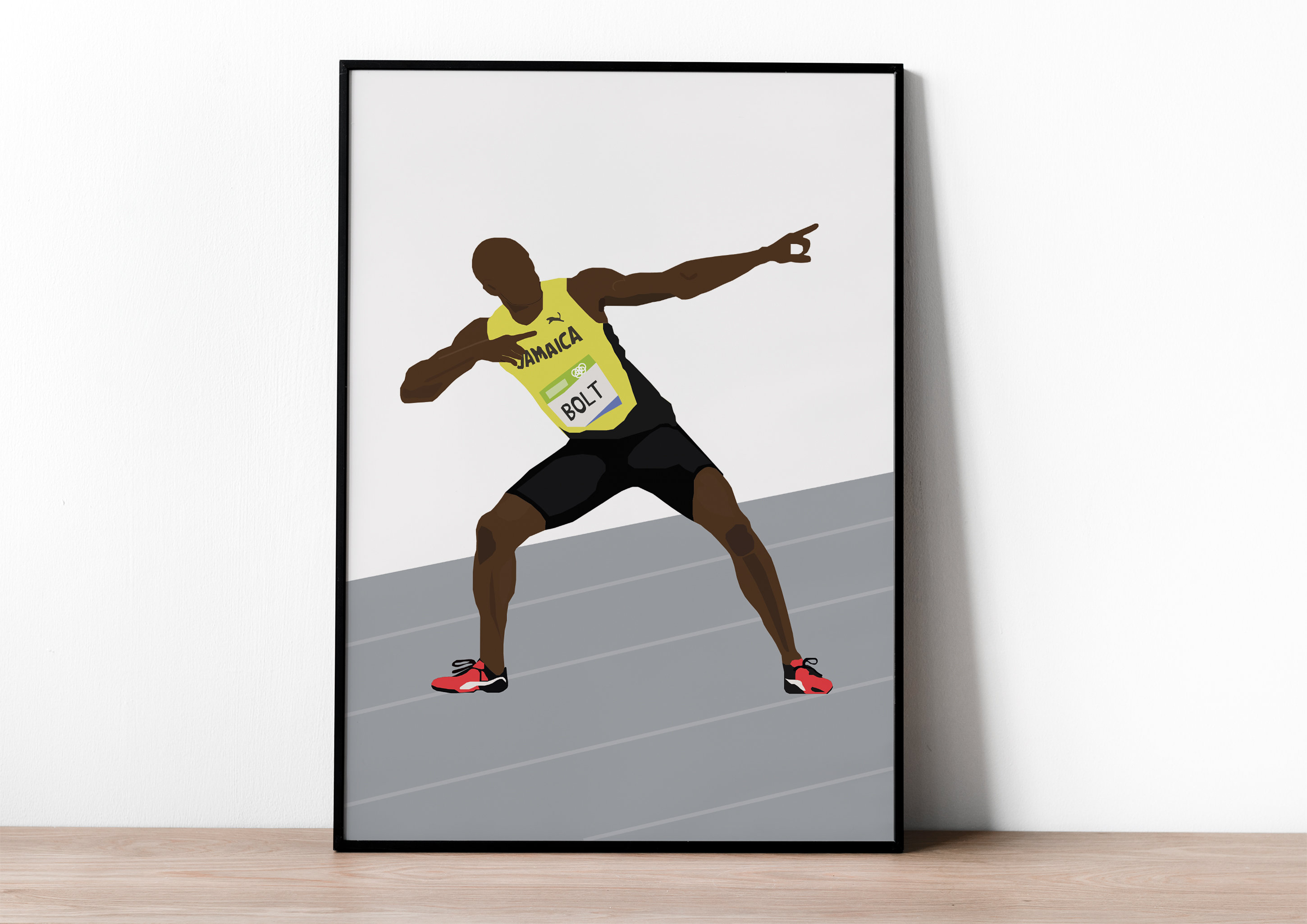 Usain Bolt Poster Olympics lightning Bolt Jamaica bolt celebration ...