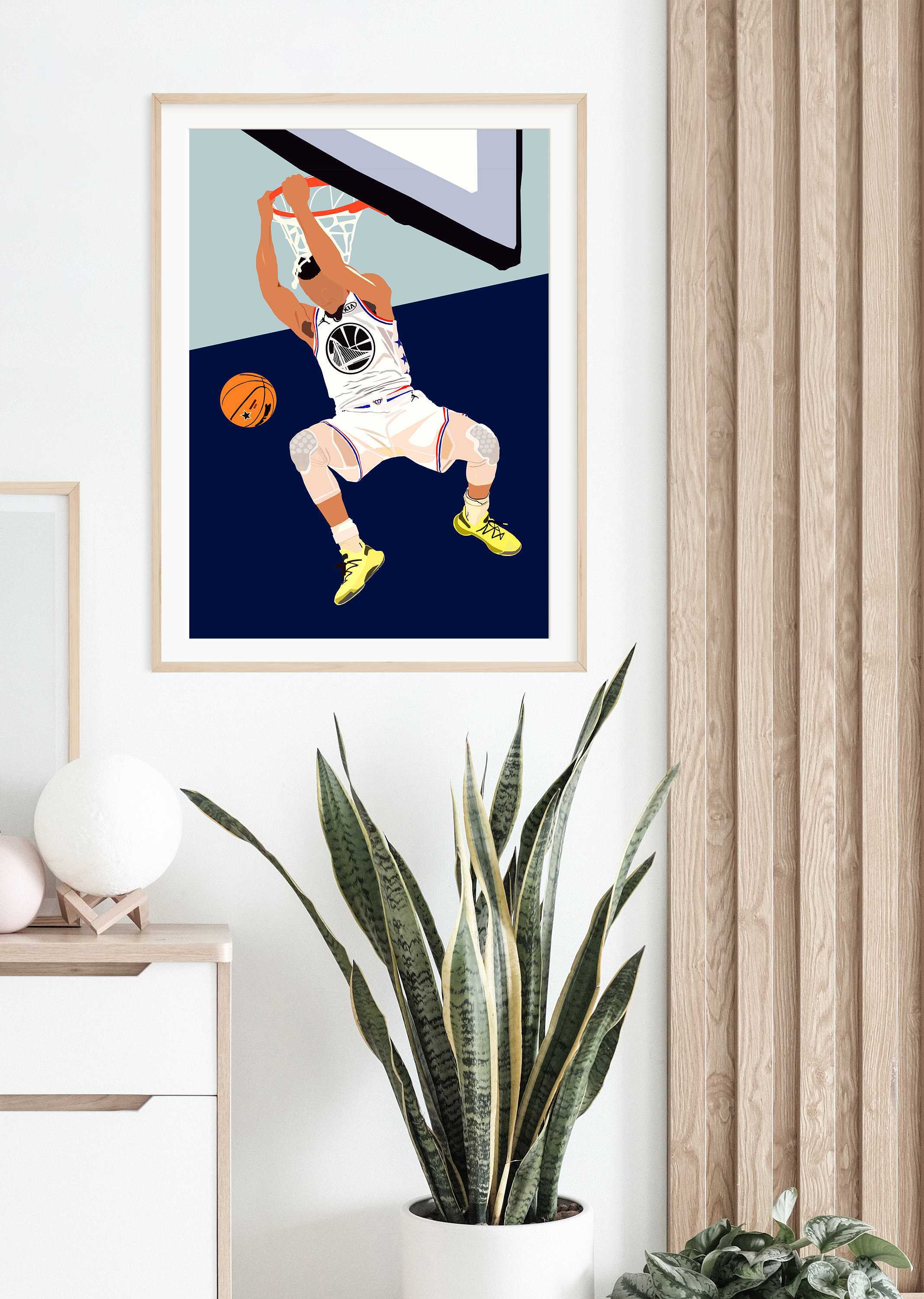 Steph Curry Poster Basketball Posters, NBA Curry Slam Dunk Basketball ...
