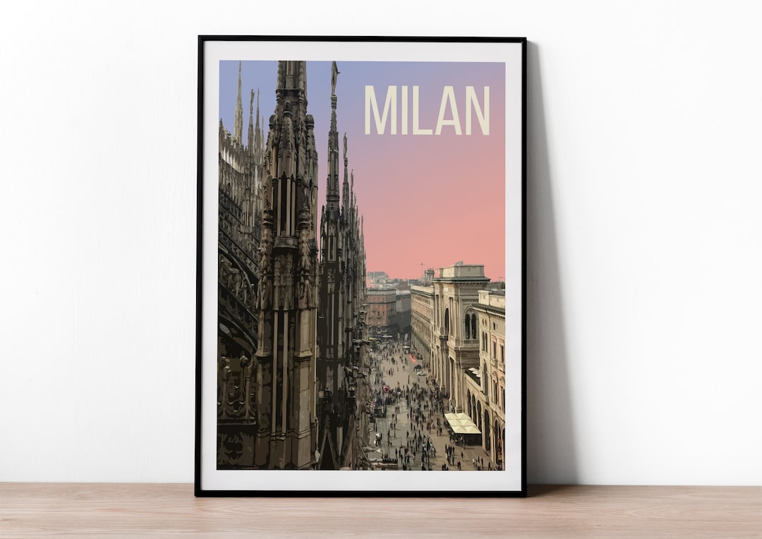 Milan Print - Milan Poster - Milan Wall Art Print | Travel Poster ...