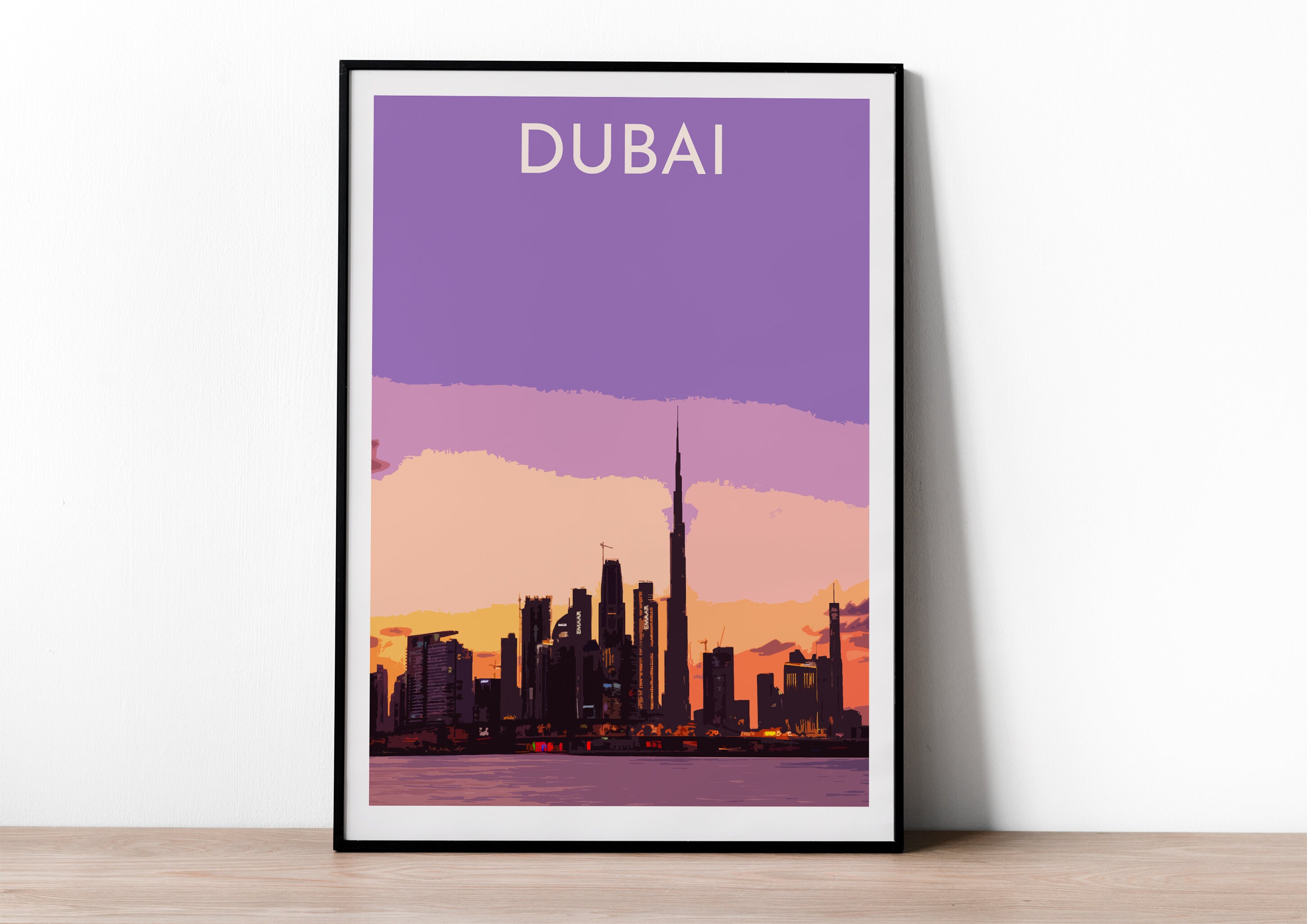 Dubai Print - Dubai Poster - Dubai, UAE Wall Art Print | Travel Poster ...