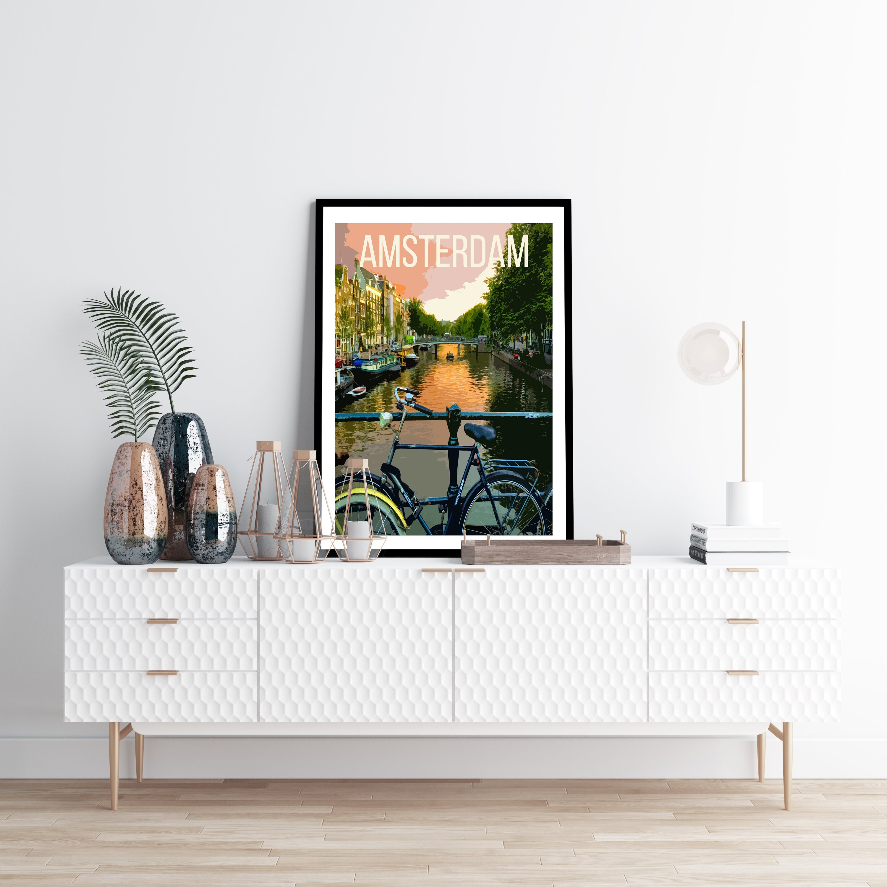 Amsterdam Print Amsterdam Poster Amsterdam Wall Art Print Travel Poster ...