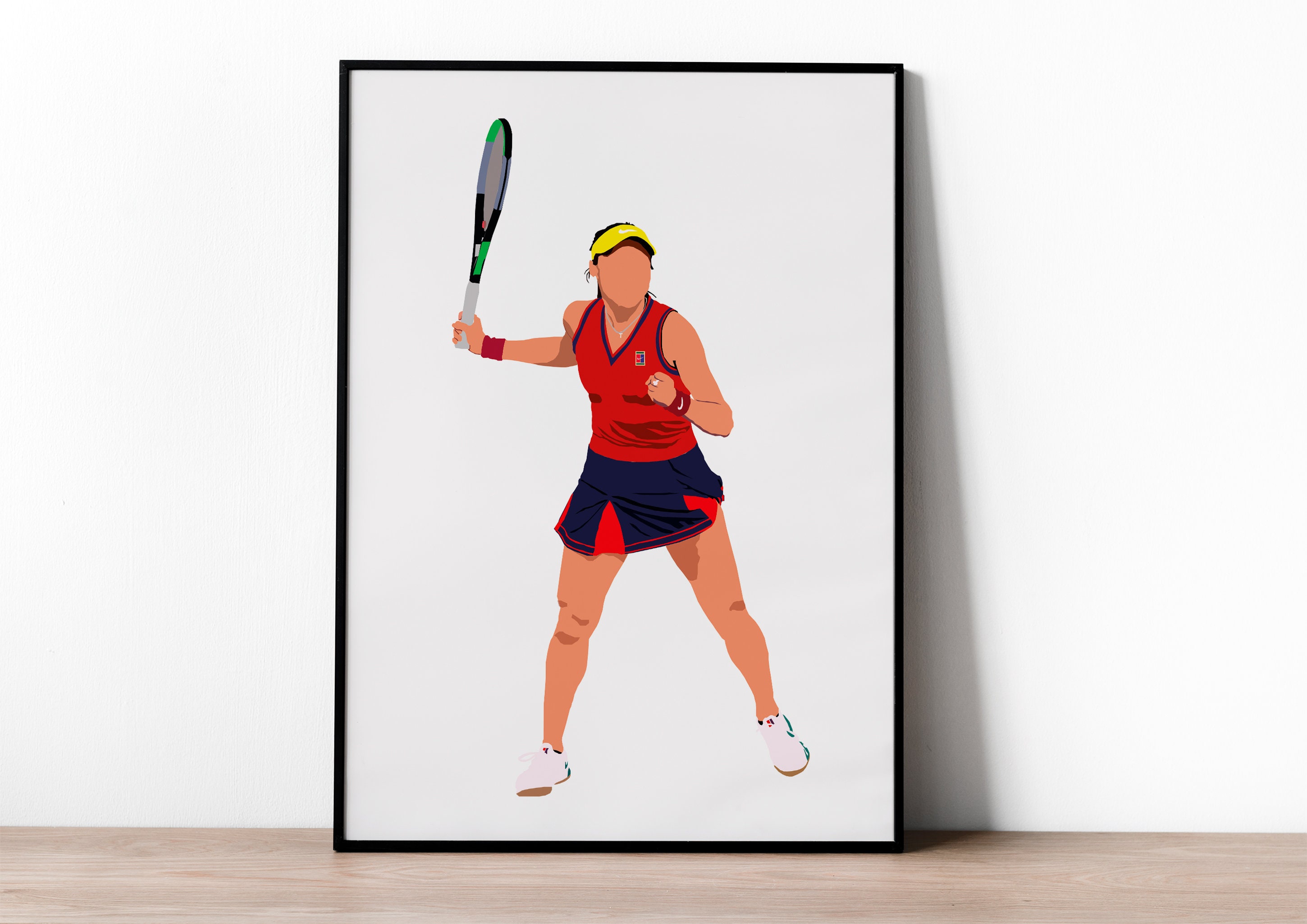 Emma Raducanu Poster Tennis US Open UK championship Tennis Print Women ...