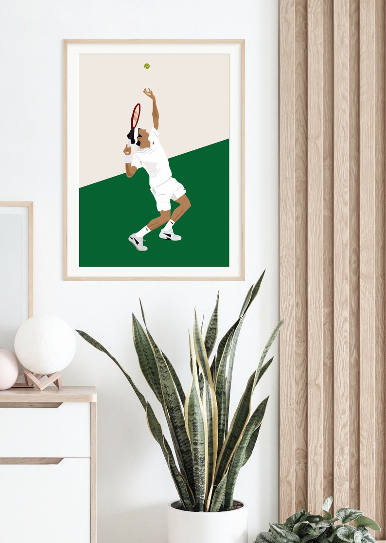 Roger Federer Poster Tennis Posters Wimbledon Roger | Etsy