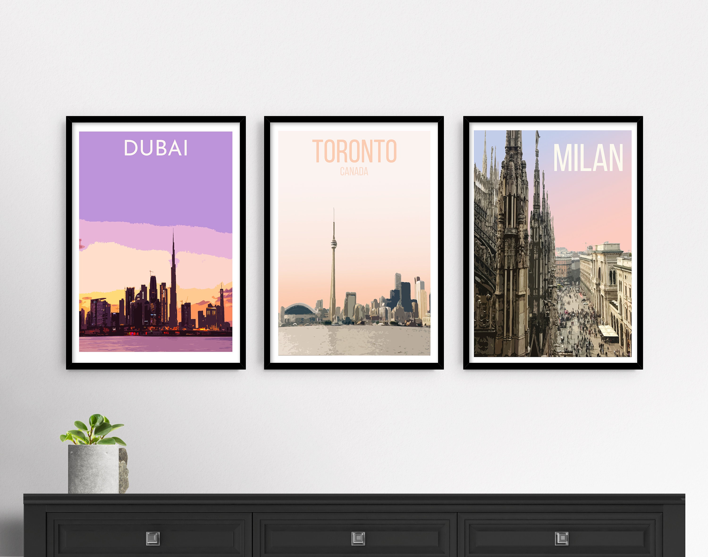 Dubai Print - Dubai Poster - Dubai, UAE Wall Art Print | Travel Poster ...