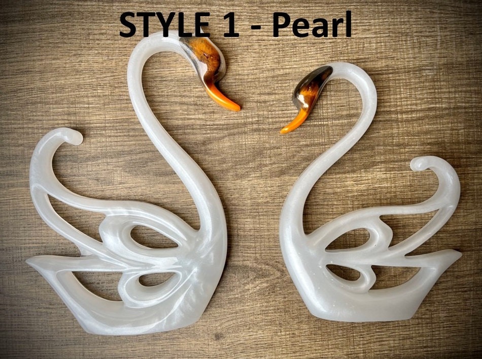 Swan Resin Set (set of Two) - Etsy