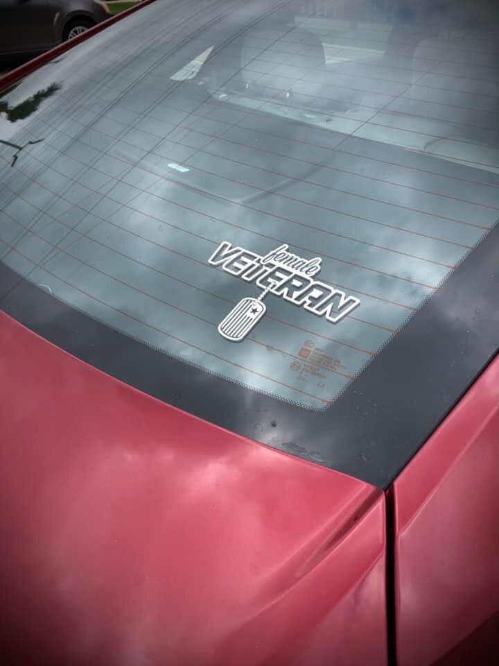 Female VETERAN High-quality, Window Decal for Glass Surfaces - Etsy