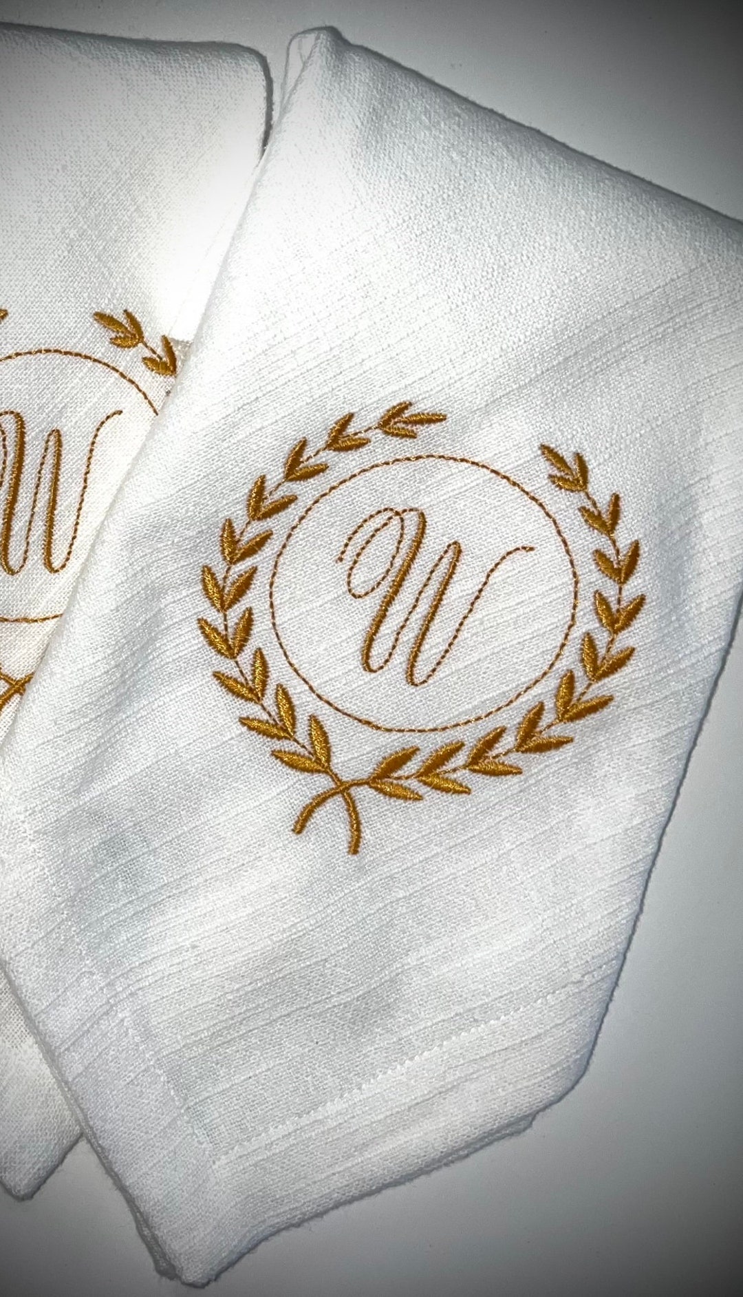 Custom Elegant, Monogrammed, Embroidered, Personalized, Cloth Dinner ...