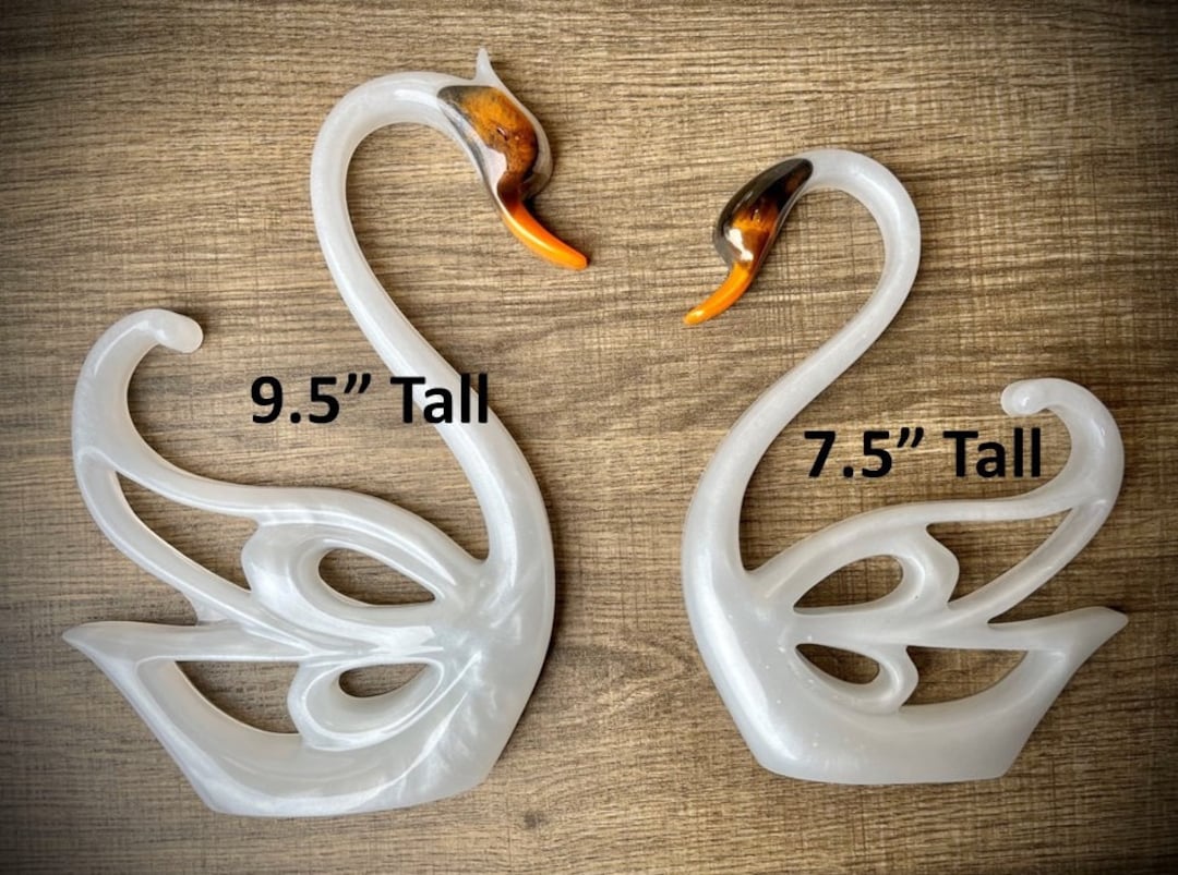 Swan Resin Set (set of Two) - Etsy
