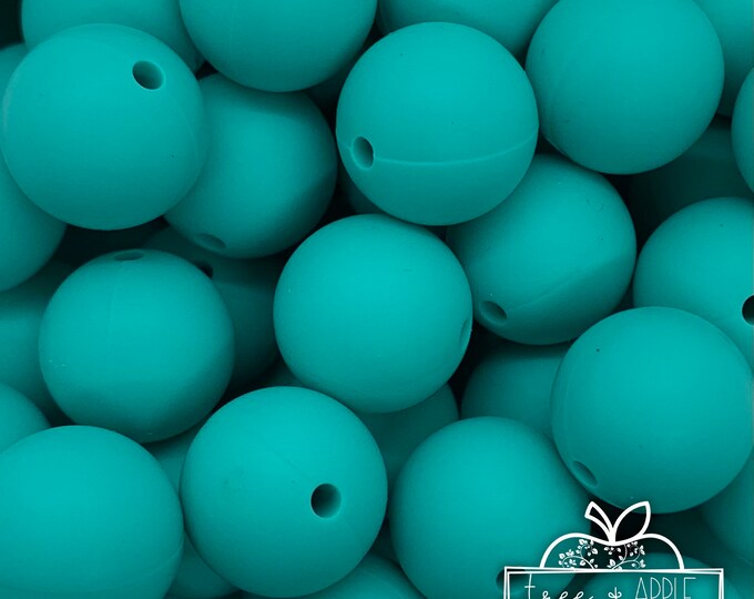 15mm Turquoise Silicone Beads Teal Round Silicone Beads Teal - Etsy