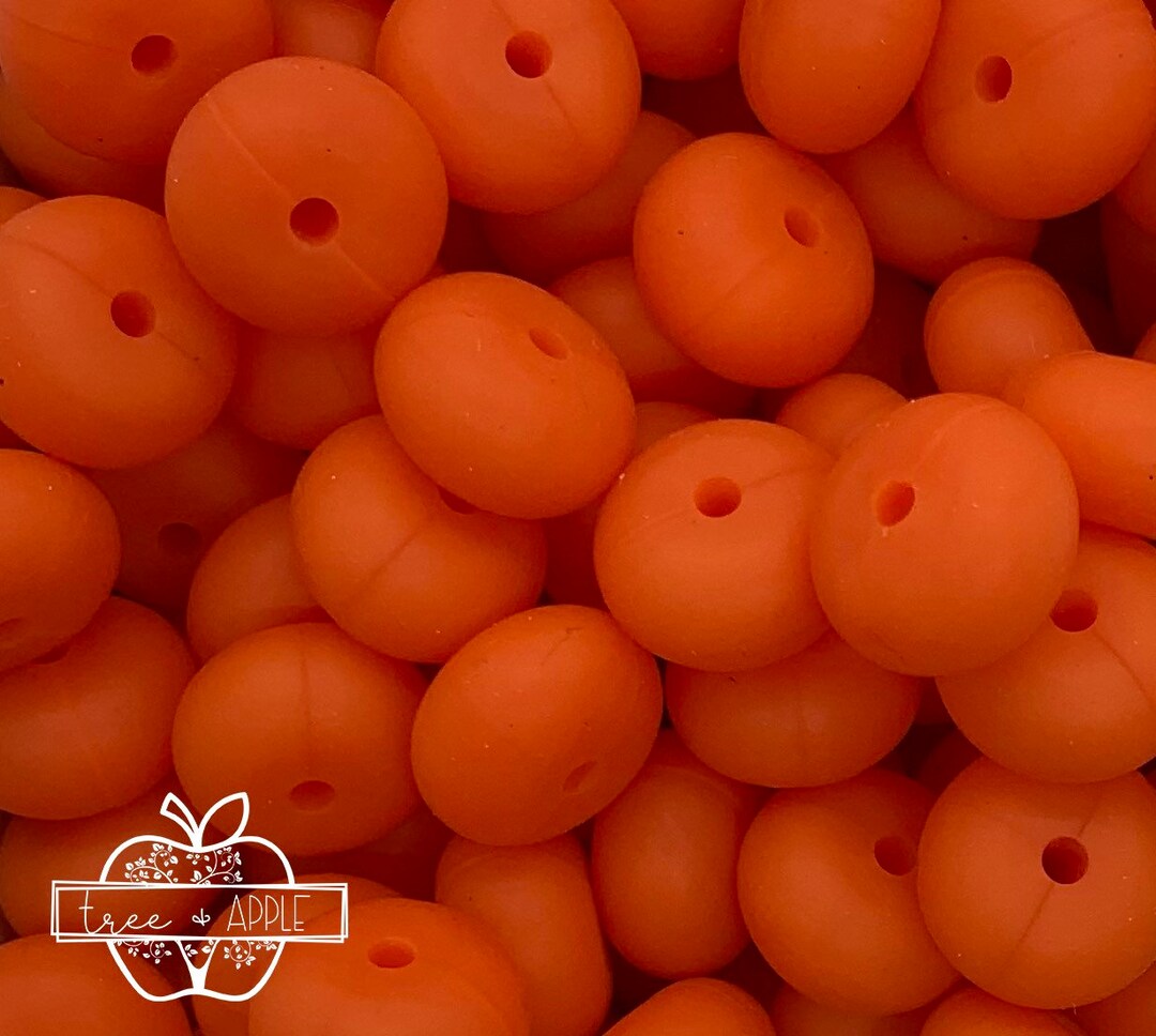 Frosted Orange 14mm ABACUS Silicone Beads, Mini Abacus, Orange Abacus ...