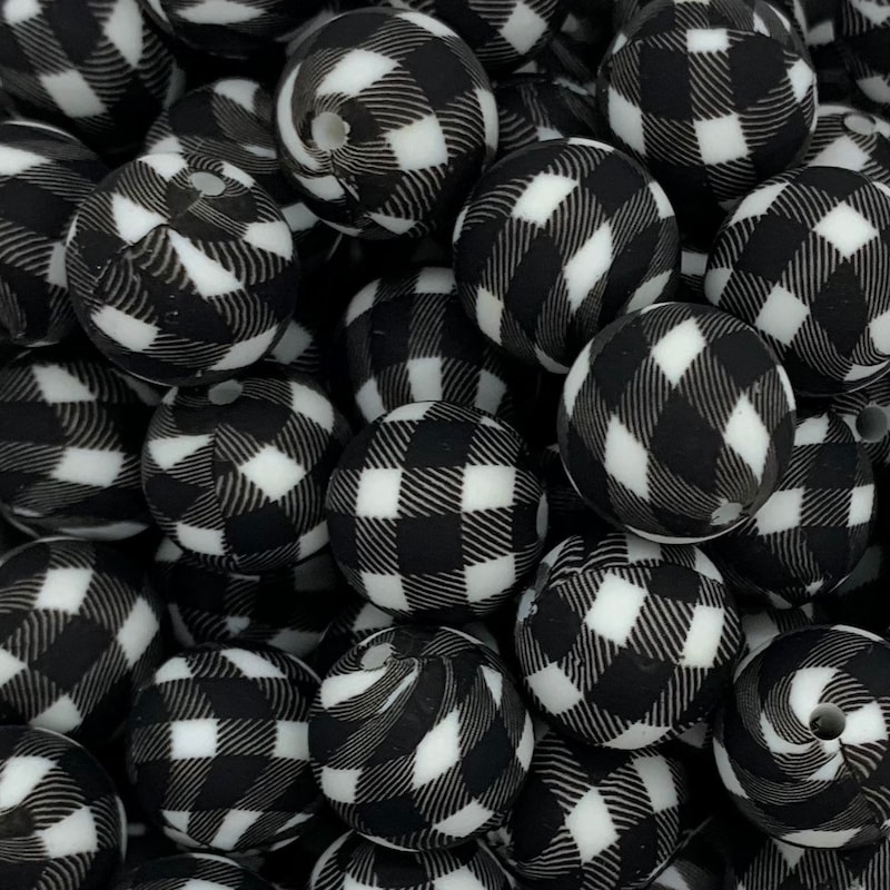 Buffalo Check Beads - Etsy